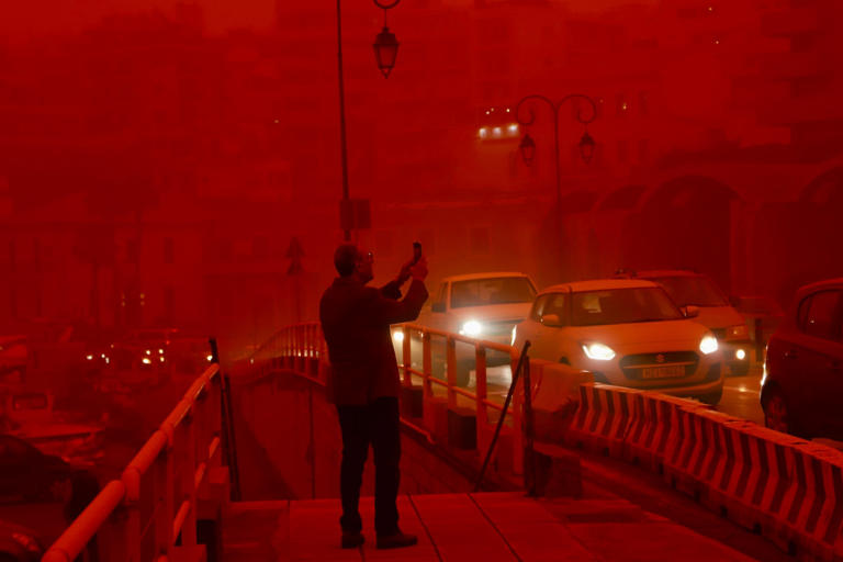 Man dies in Athens and skies turn blood red over Crete in Sahara dust storm