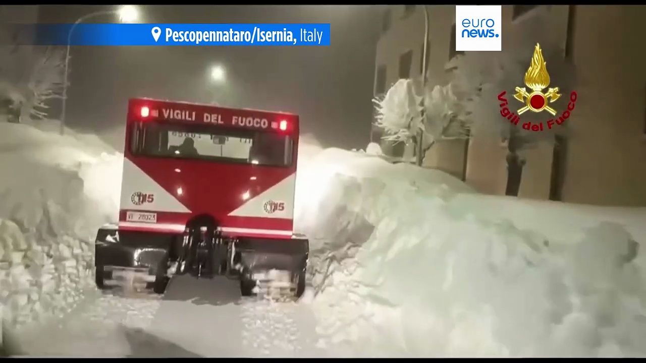Severe snow and floods in Italy leave residents trapped and damage ...