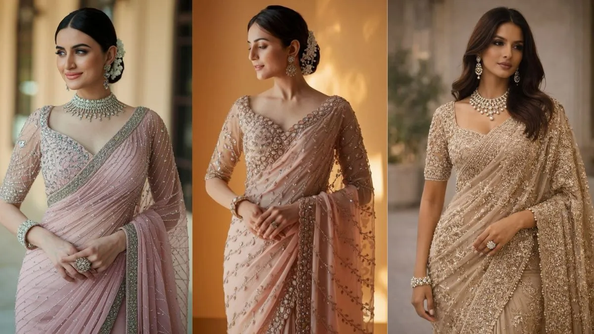 5 fancy party wear sarees to make you look glamorous & stylish