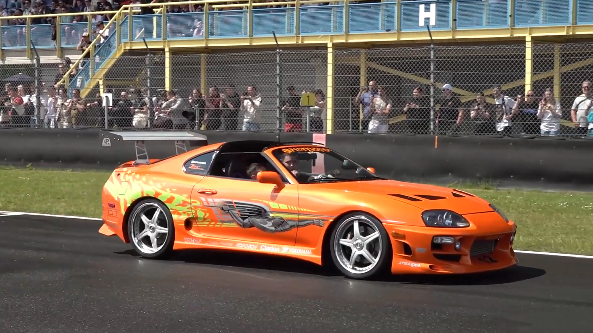 The iconic Toyota Supra runs wild on circuit
