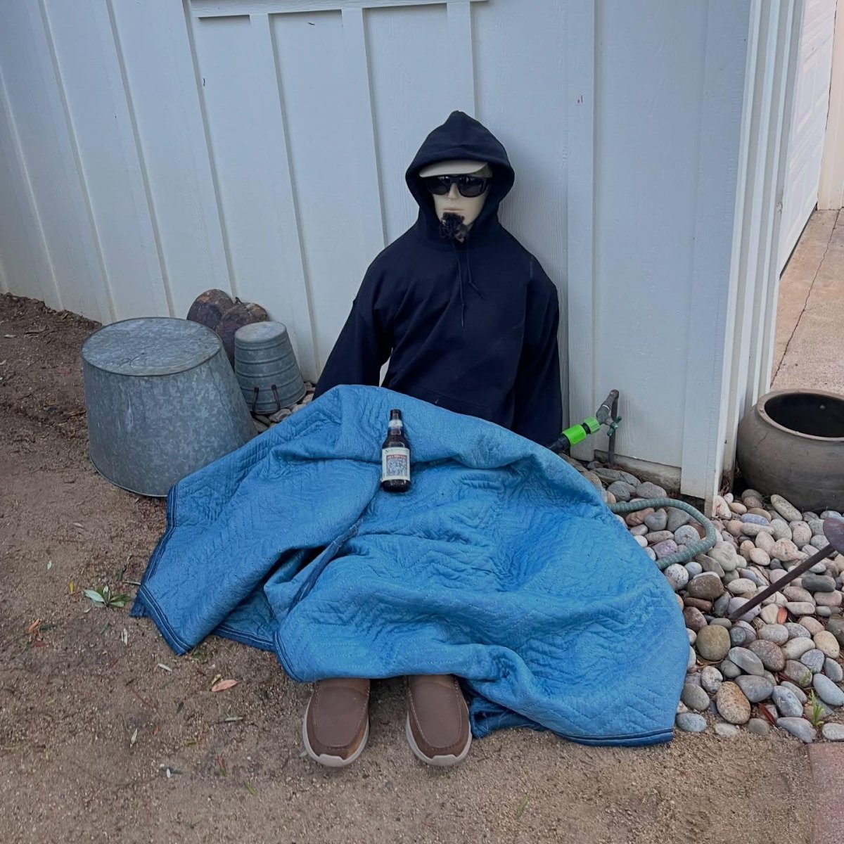 Look: 'Trespasser' at California home was an April Fools' dummy