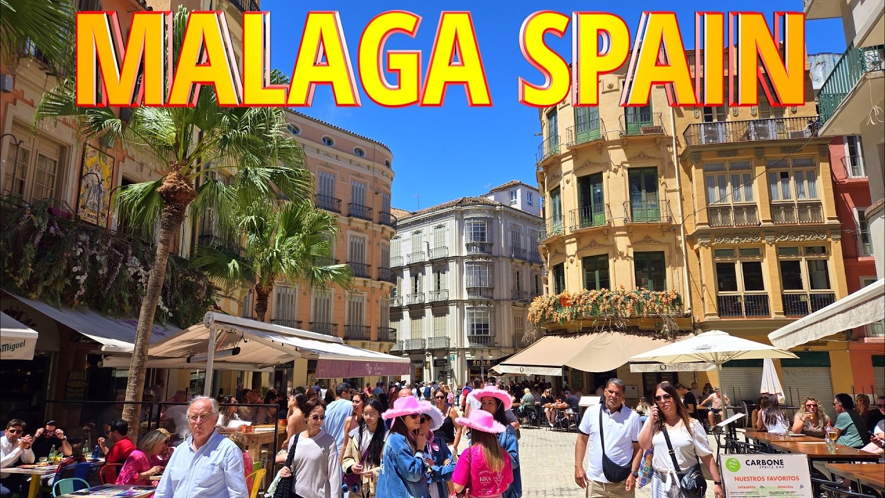 Beautiful walk in Malaga, Spain's Centro Histórico in 4K (2025)