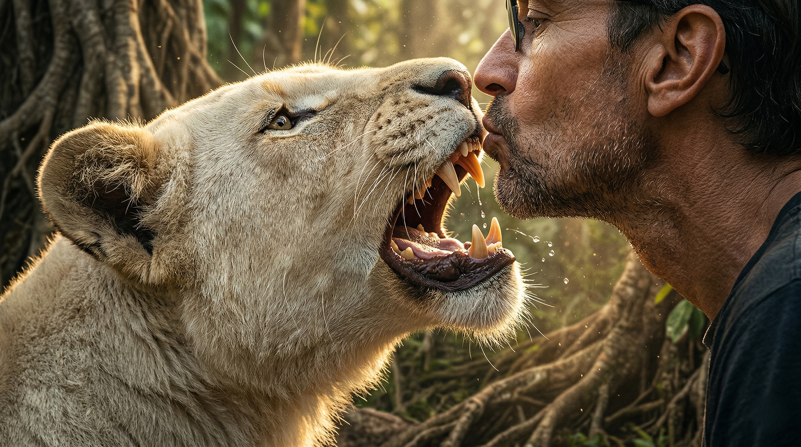Watch what happens when a tiger locks onto a human and strikes