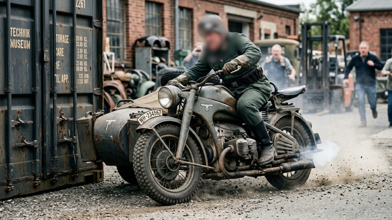 Watch a rare WW2 German vehicle nearly end in disaster during a risky ...