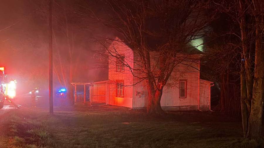 Crews work to determine cause of an early morning Ellsworth home fire