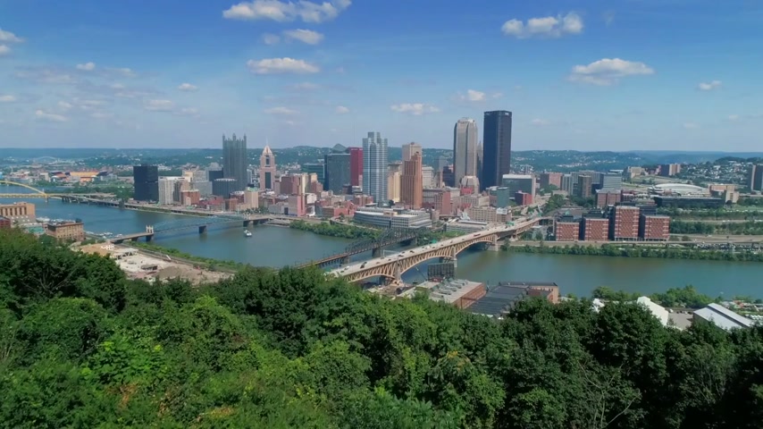 Pittsburgh: Sobrevoo de drone sobre a cidade dos esportes da Pensilvânia