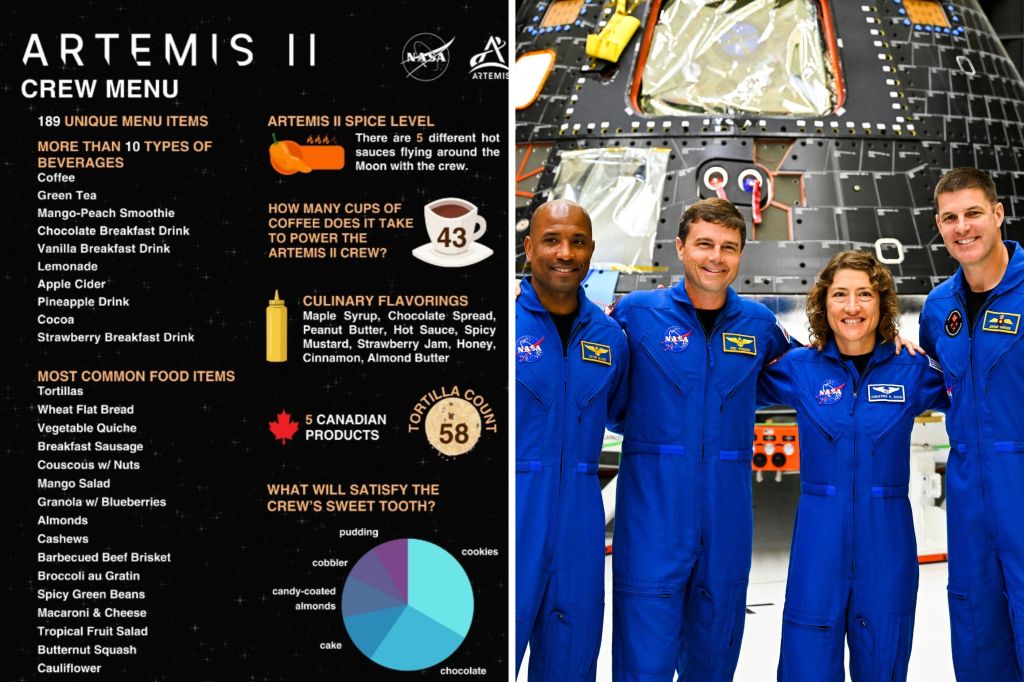Artemis II astronauts’ menu for moon trip leaves everyone making same joke