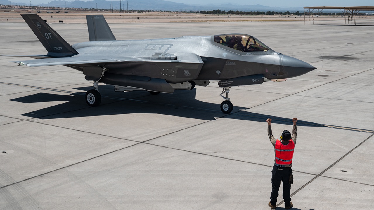 Air Force F-35 crashes at Nellis Air Force Base; minor injuries reported