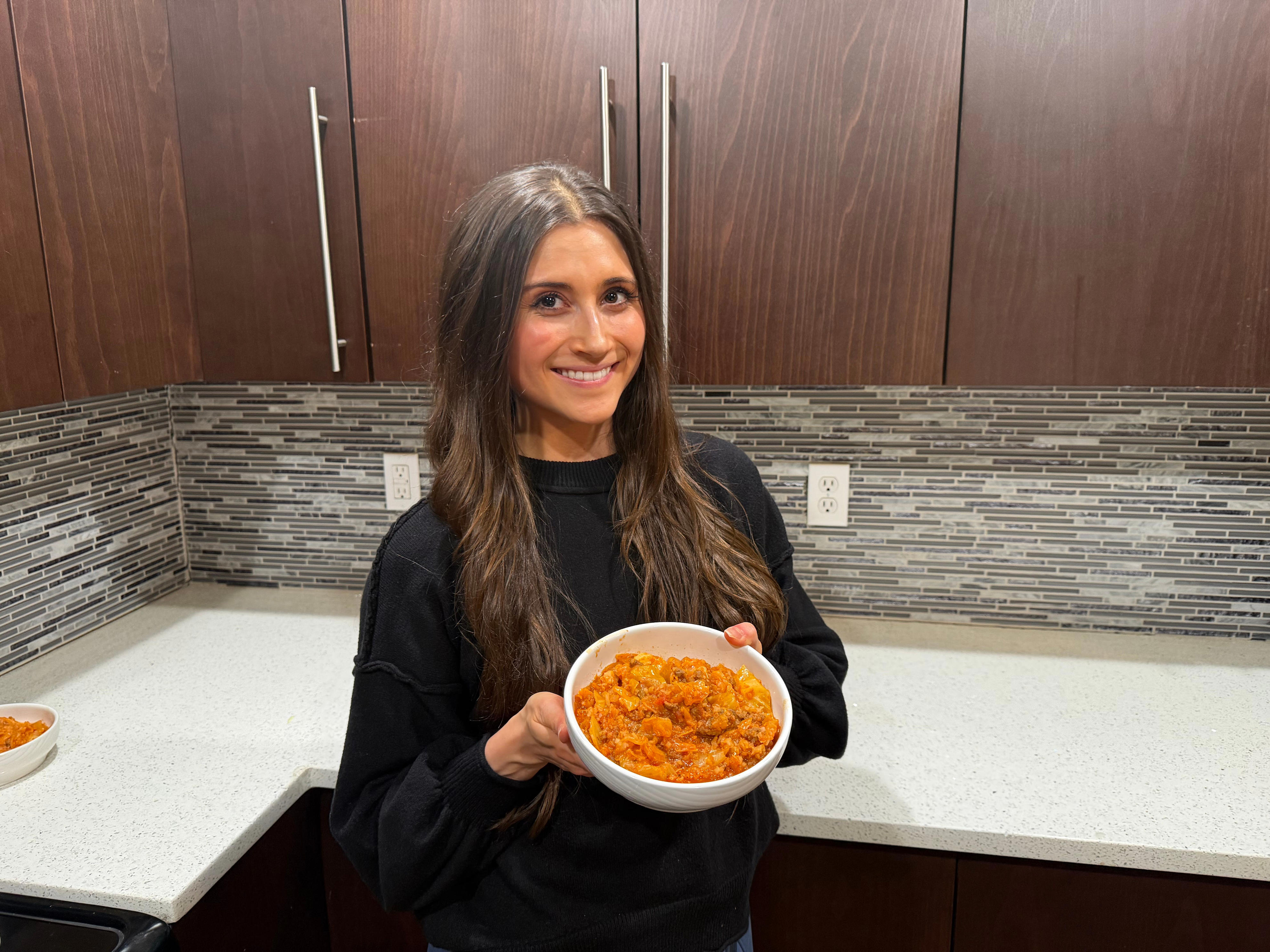 I eat the same dietitian-approved dinner every week. It's high-protein ...
