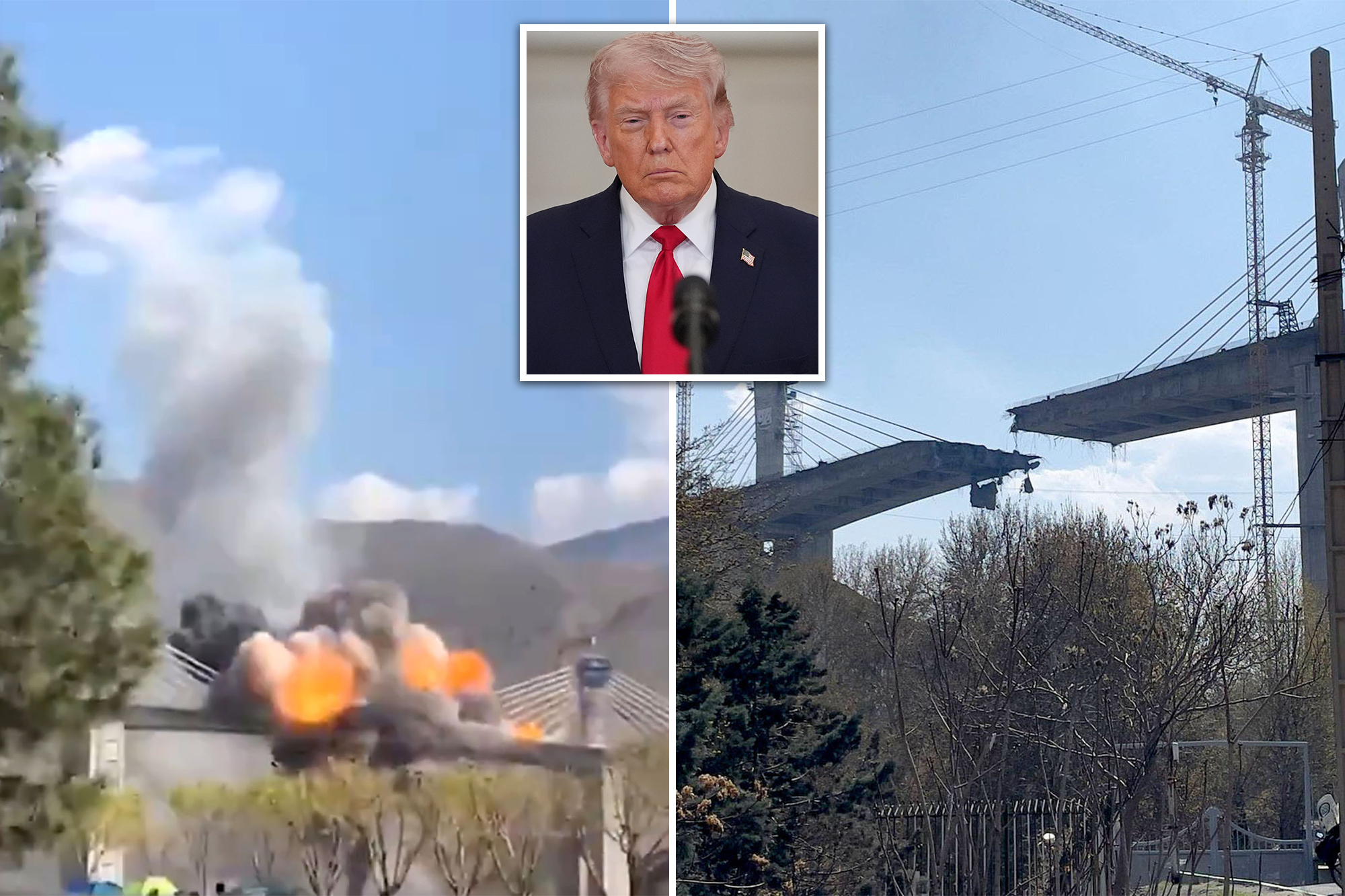 Iran’s tallest bridge destroyed in US airstrikes as Trump warns of more ...