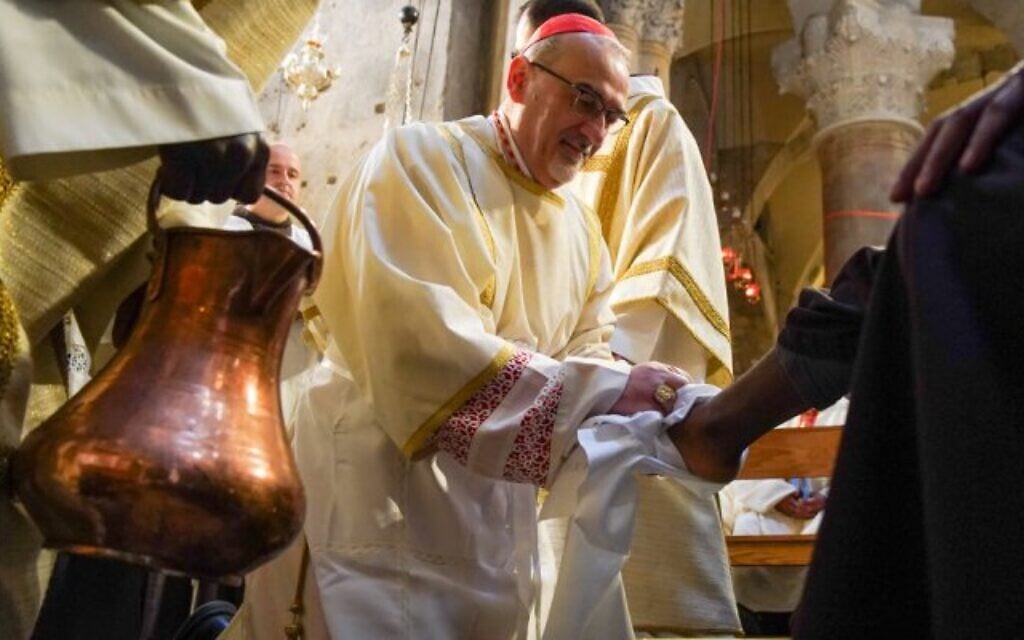 Latin patriarch holds limited prayers at Holy Sepulchre after Palm ...