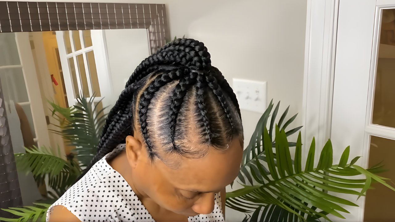 My mom’s first knotless and feed in braids: the transformation you will ...