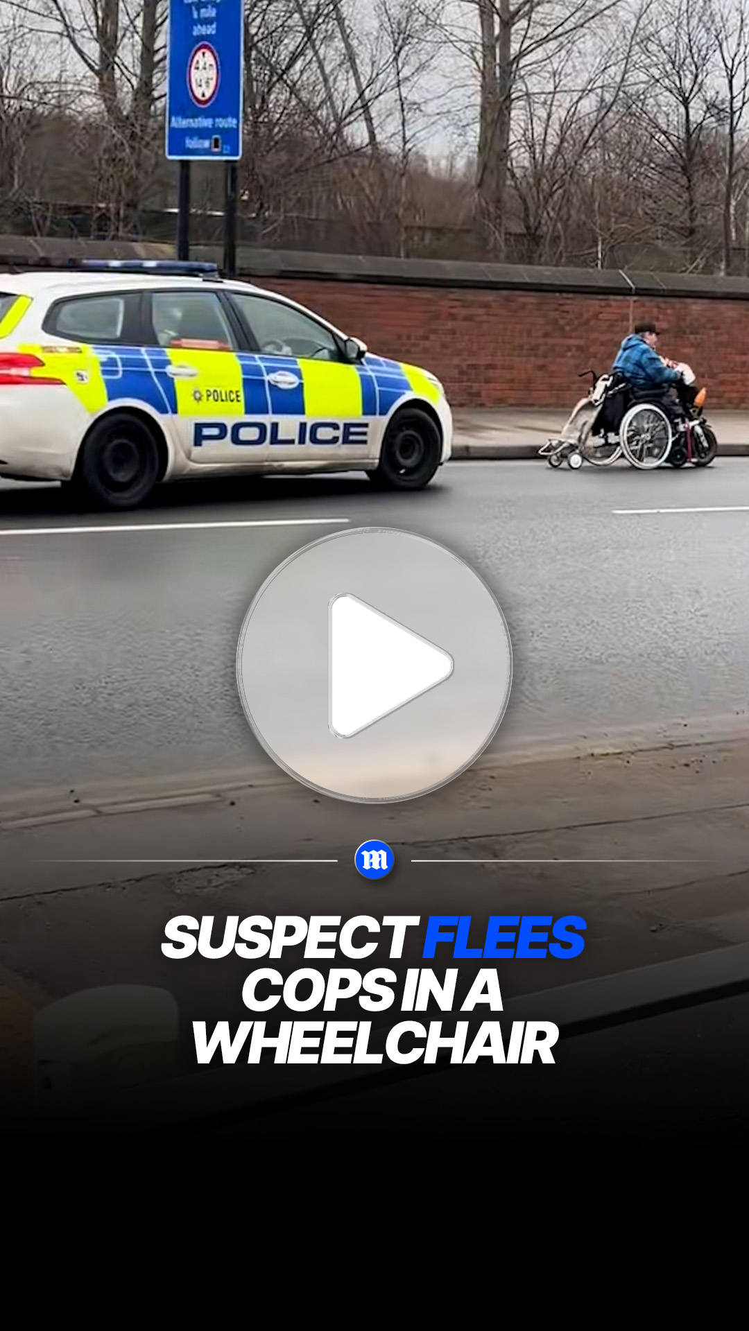 Woman In Wheelchair Leads Police On Unusual Chase