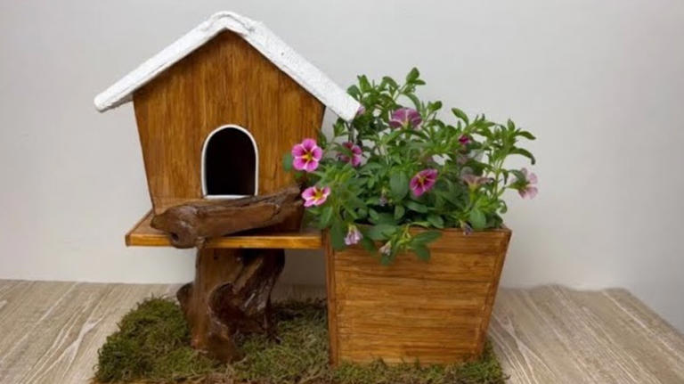 How to make the cutest bird house planter for your porch