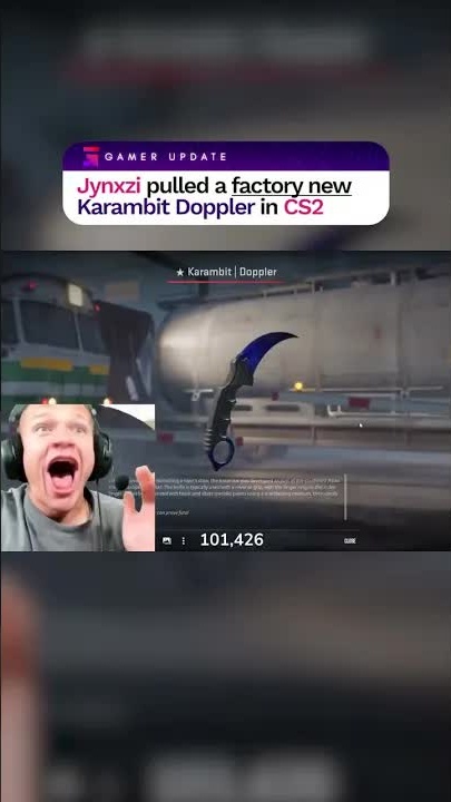 Jynxzi's insane factory new Karambit Doppler pull in CS2!