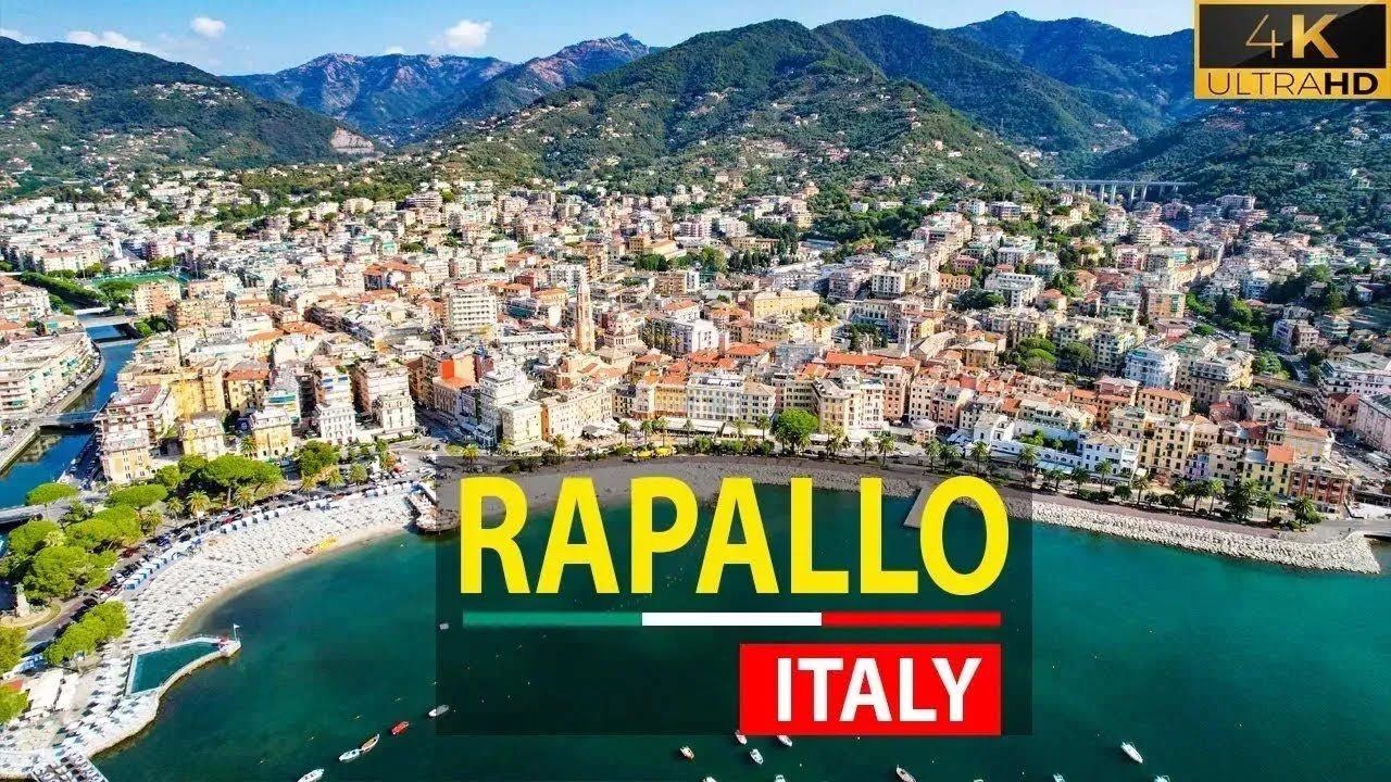 Drone over Rapallo Italy (4K)