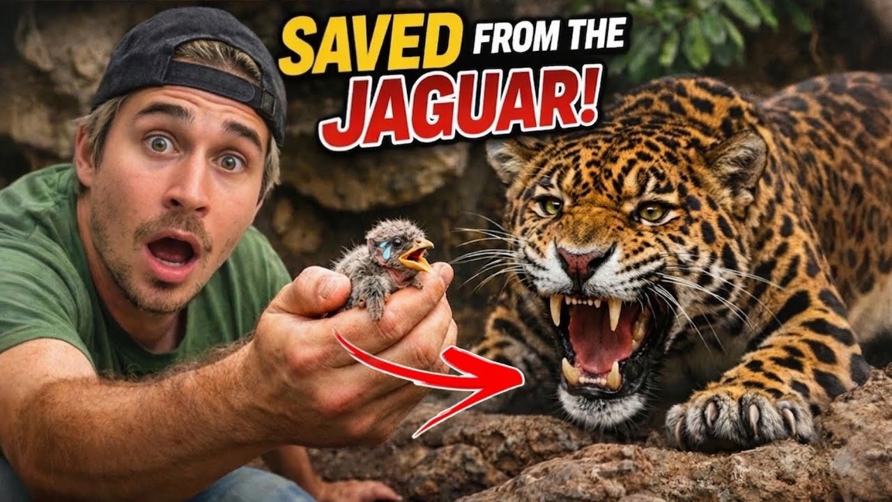 My jaguar almost ate this baby bird