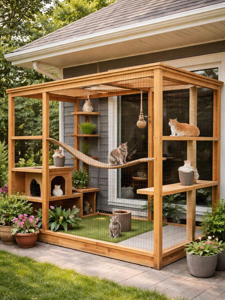 ¿Qué es un “catio”?; la instalación para gatos que se volvió viral en redes