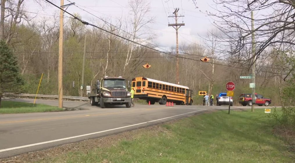 School bus involved in crash in Greene County