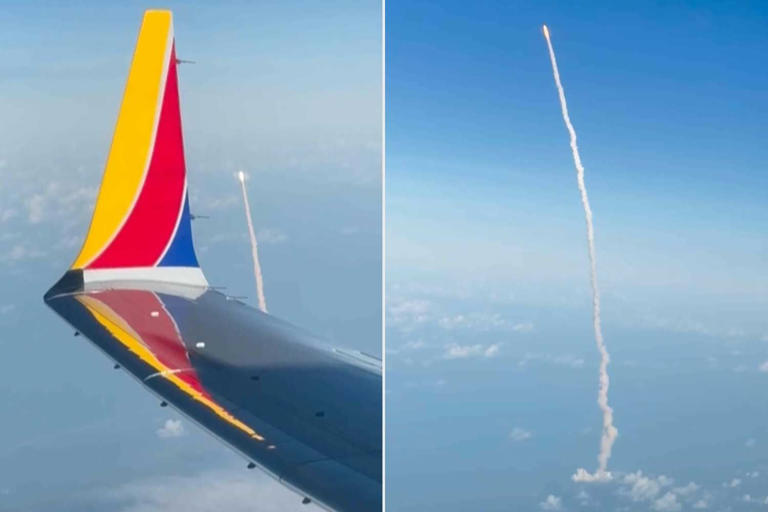 Plane passenger captures 'insane' view of Artemis II rocket launch from ...