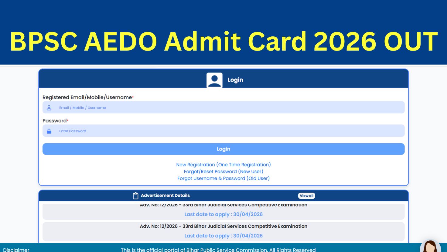 BPSC AEDO admit card 2026 released at bpsc.bihar.gov.in; get direct ...