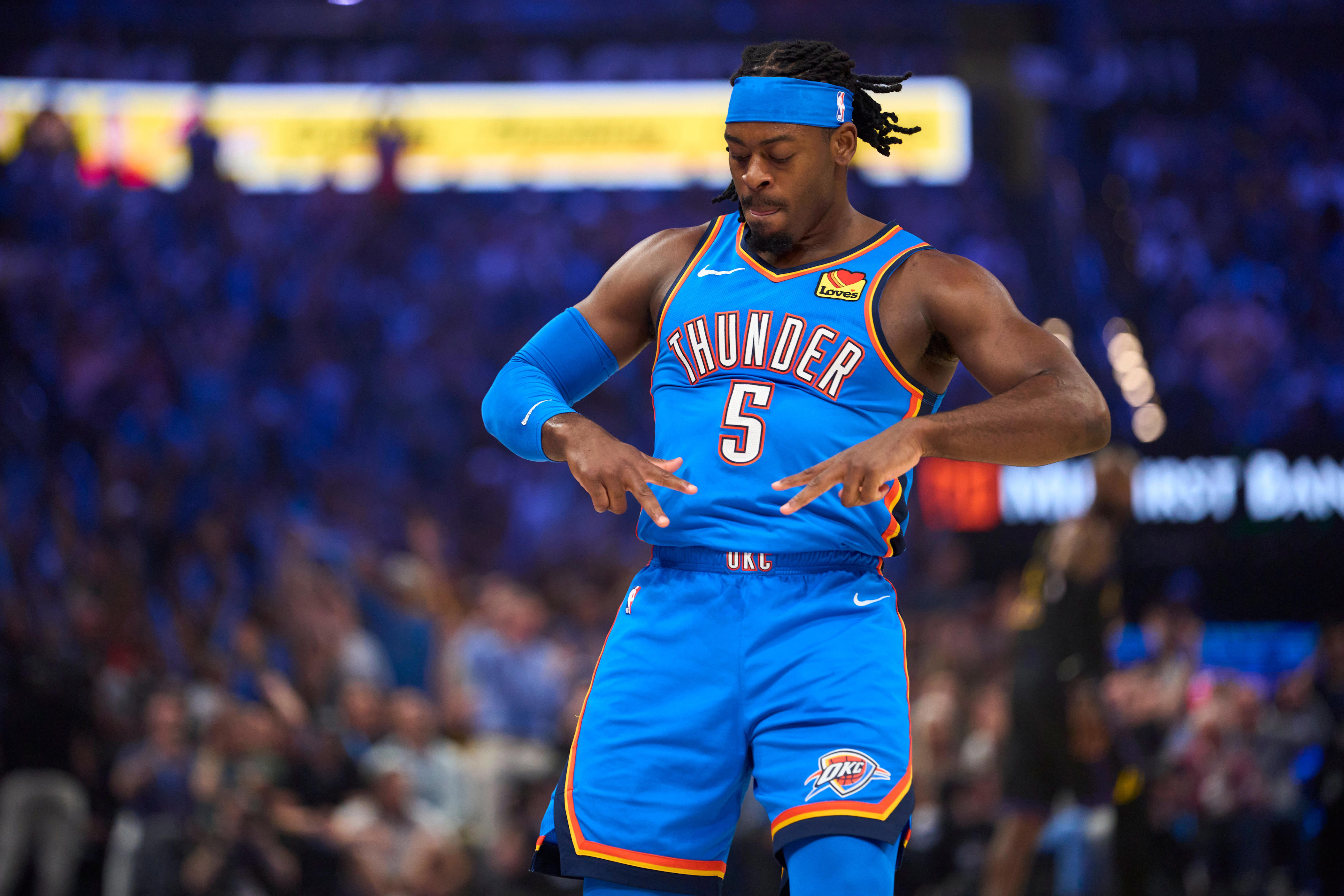 Lu Dort injury update: OKC Thunder star exits vs Lakers after hard fall