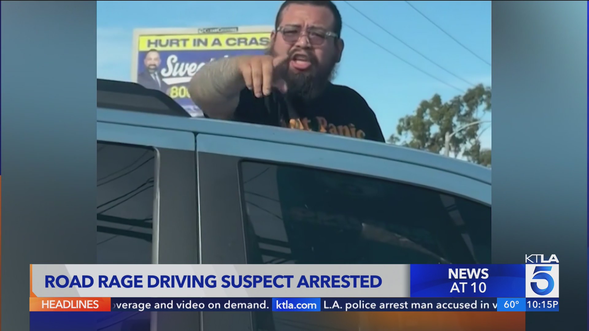 Hollywood road rage suspect arrested