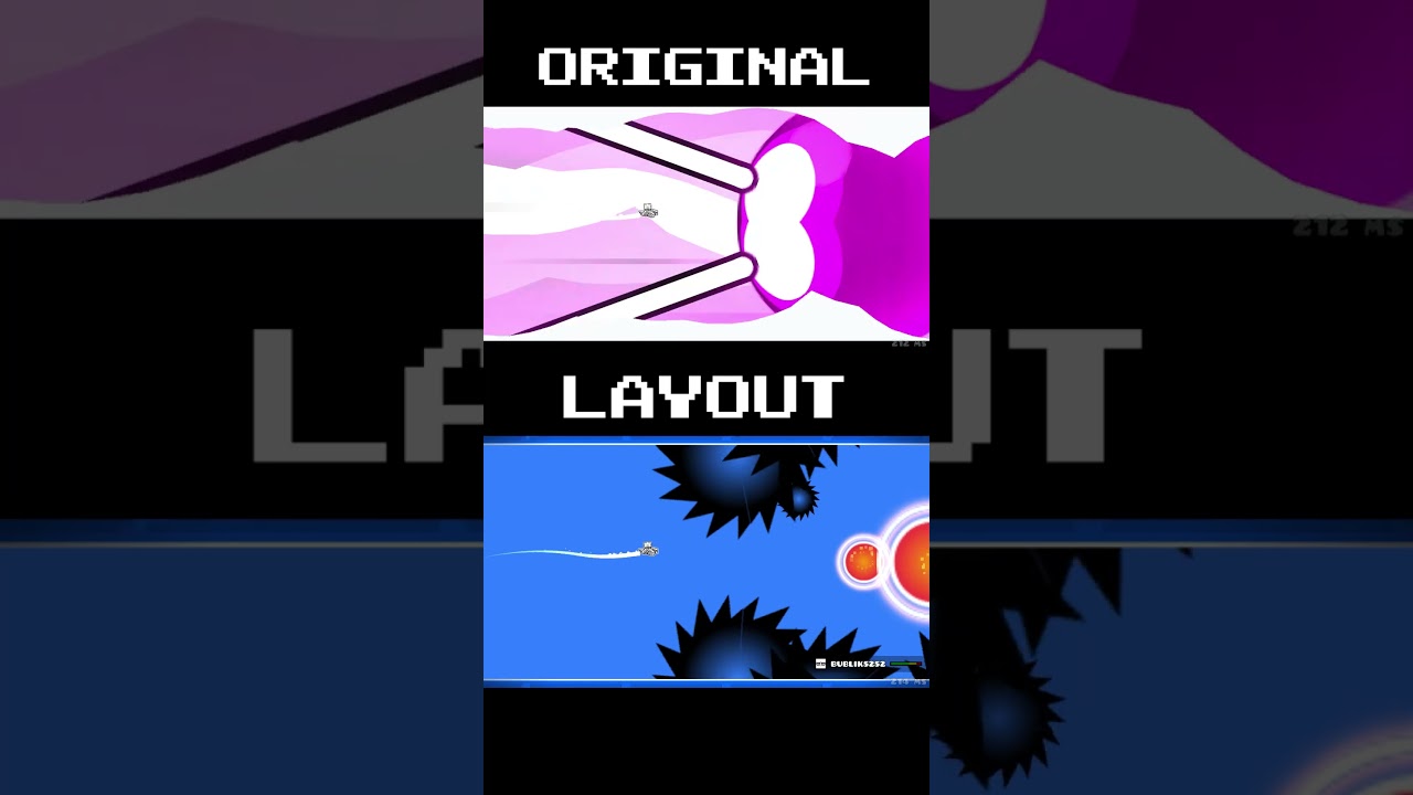 ISpyWithMyLittleEye boss: Original vs layout | Geometry Dash 2.2 #shorts