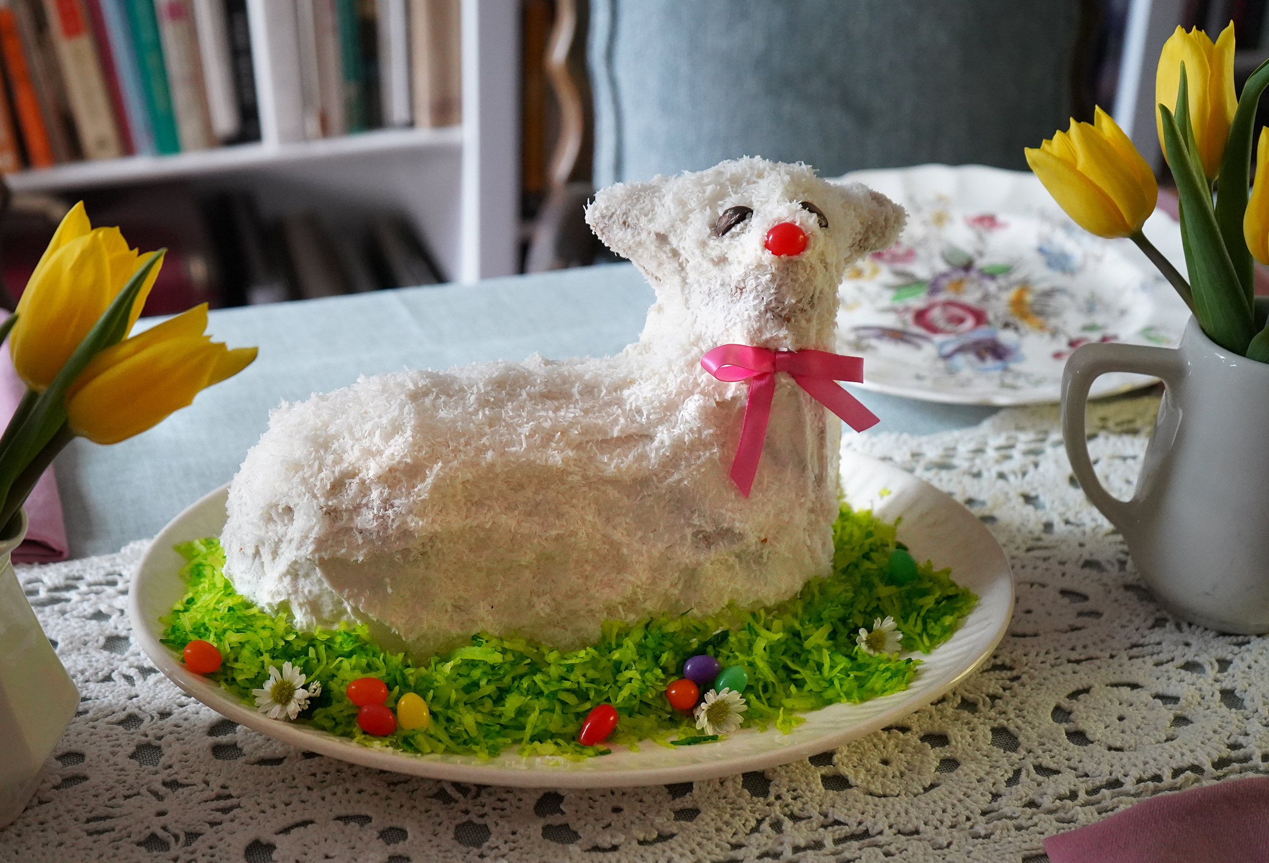 Cursed Easter lamb cakes haunt my Instagram feed. Could I make a cute one?
