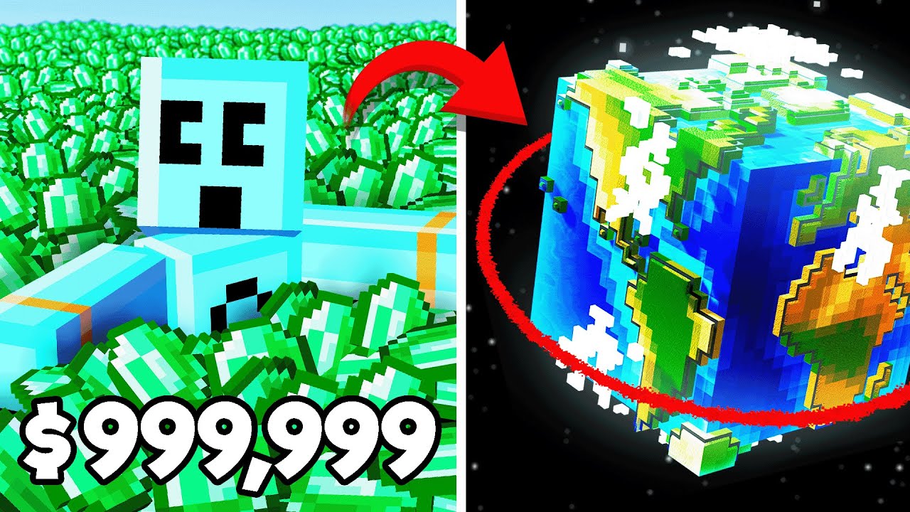 Collecting shiny emeralds expands the Minecraft game world