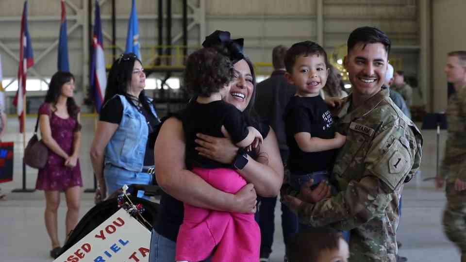 Welcome home - US Army soldiers of 'Big Red 1' return from Poland