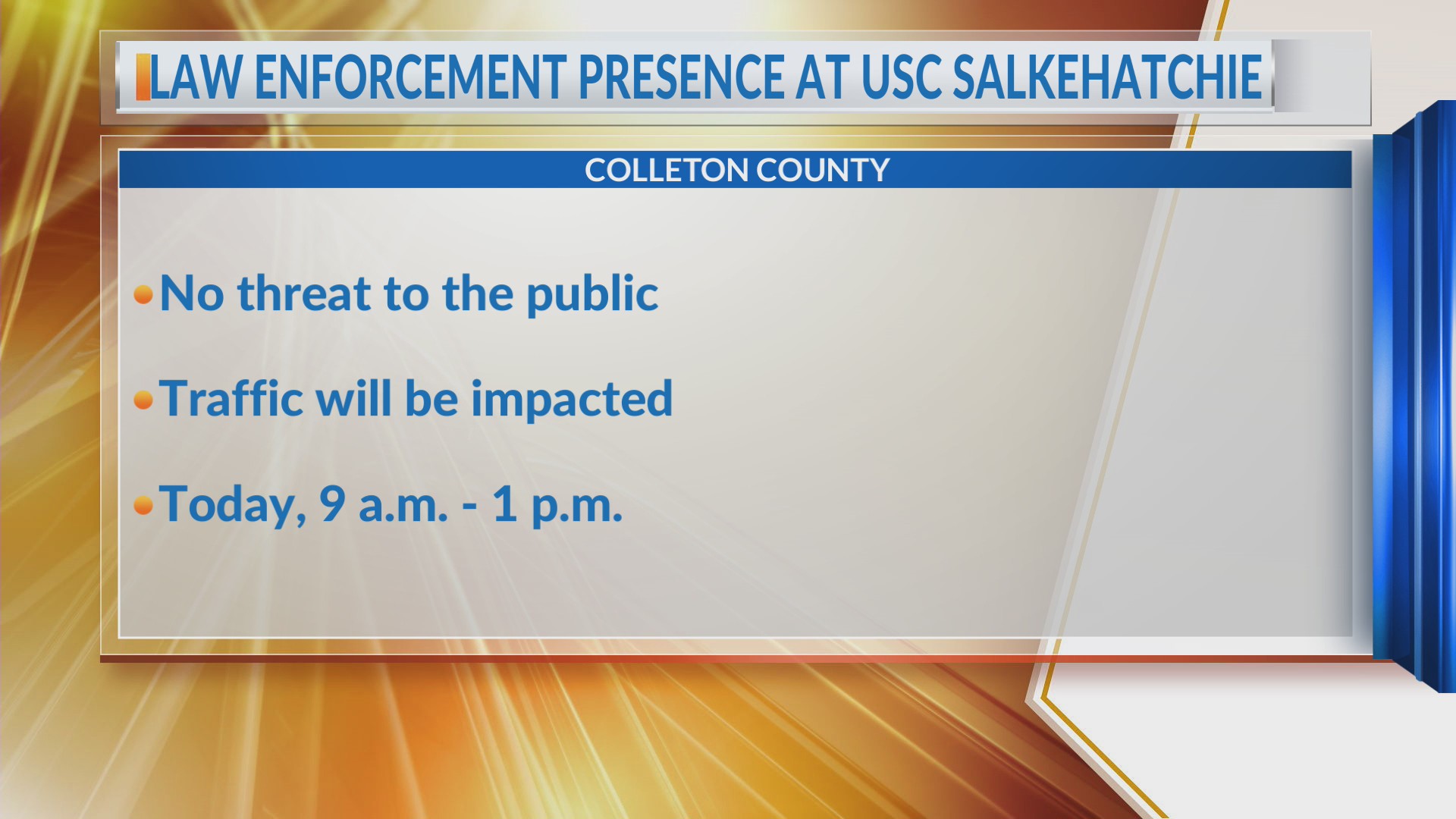 Drill planned for USC Salkehatchie campus Friday