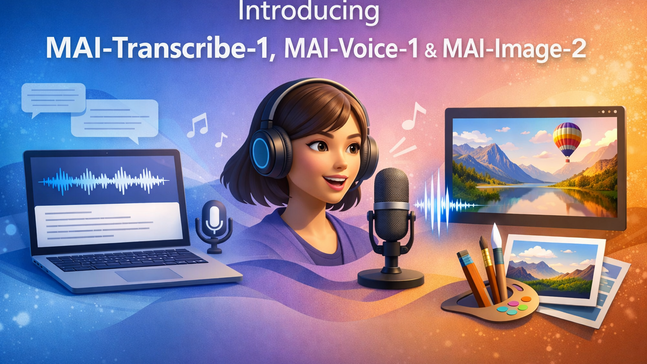 Microsoft launches 3 AI models to transcribe speech, generate voices ...