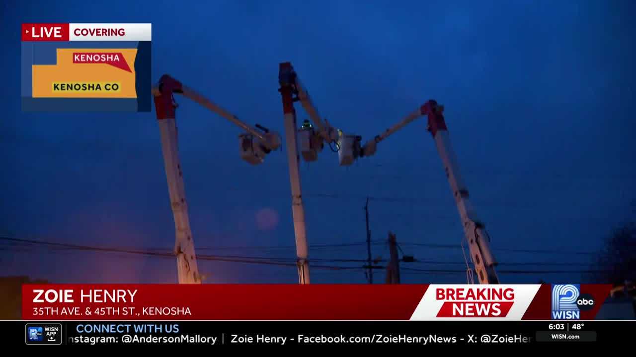 Thousands without power in Kenosha County after severe storms