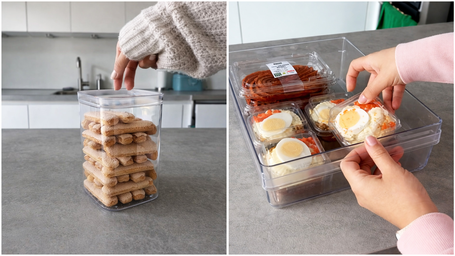 Clean and minimal food storage transformation