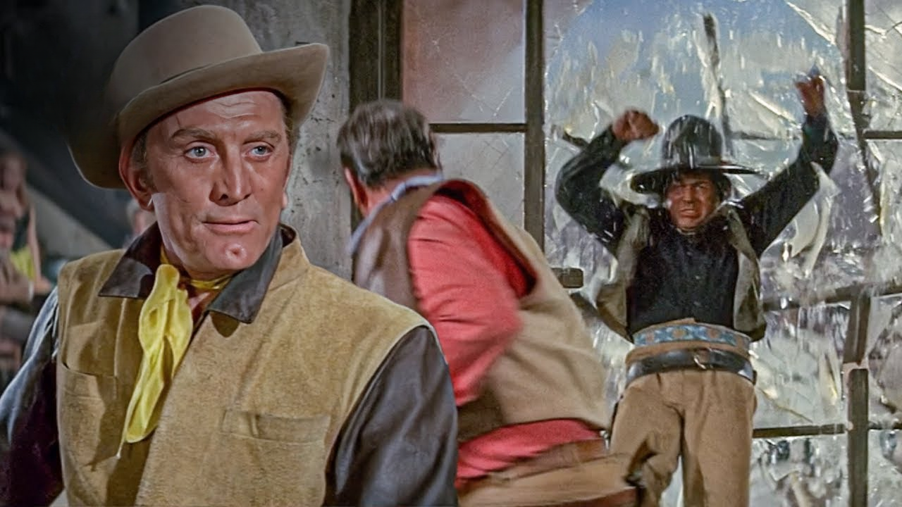 Cowboy bar fight breaks out (Kirk Douglas) | The War Wagon (1967)
