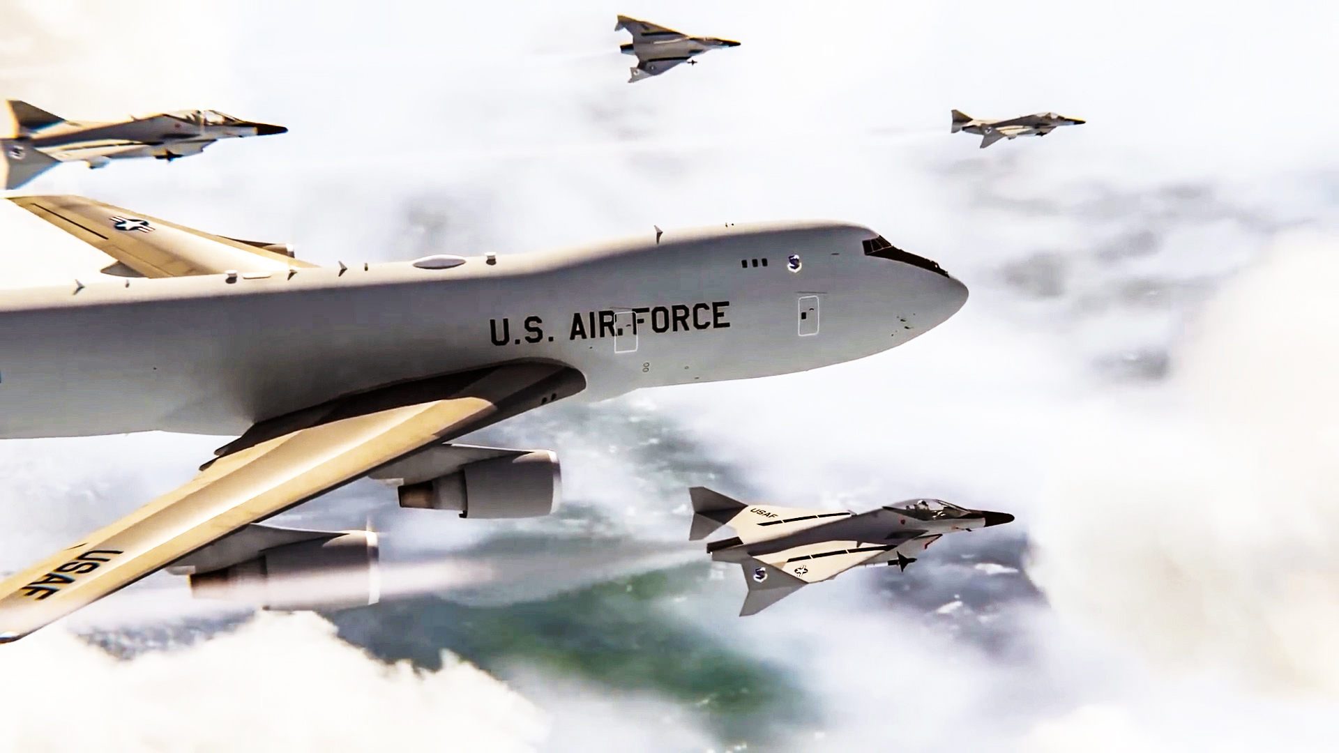 The Boeing 747 flying aircraft carrier that was supposed to launch 10 ...