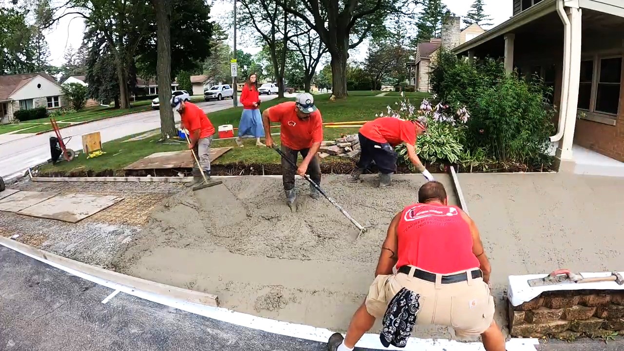 Who stepped in the wet concrete?