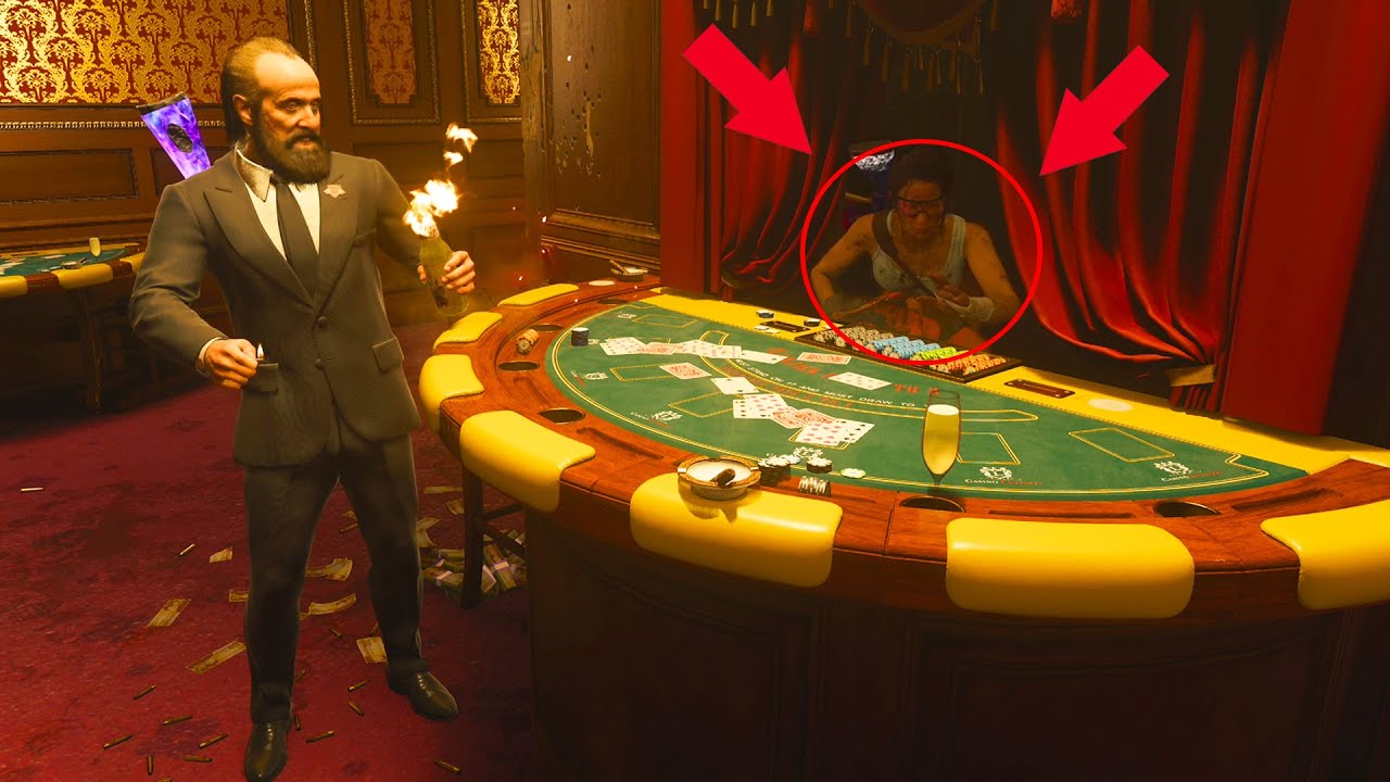 He didn’t think I would see him hiding inside the blackjack table!