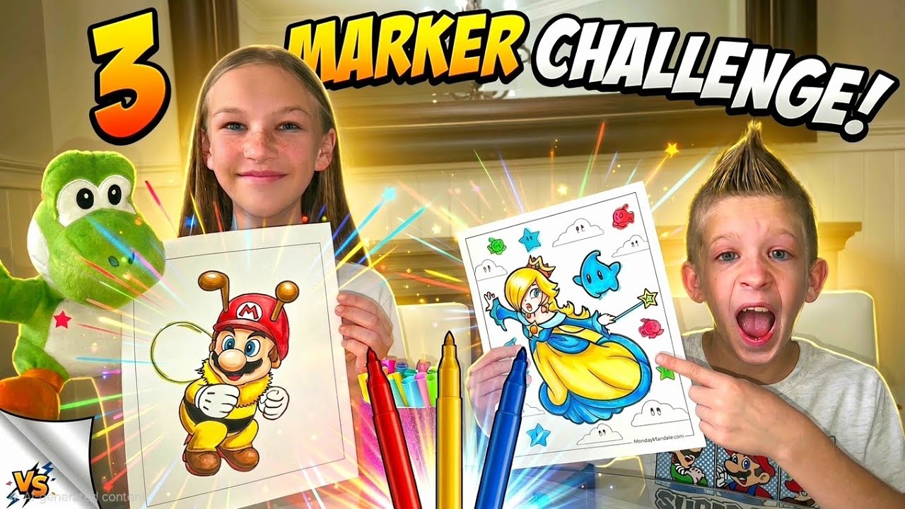 Super Mario Galaxy 3 marker challenge!