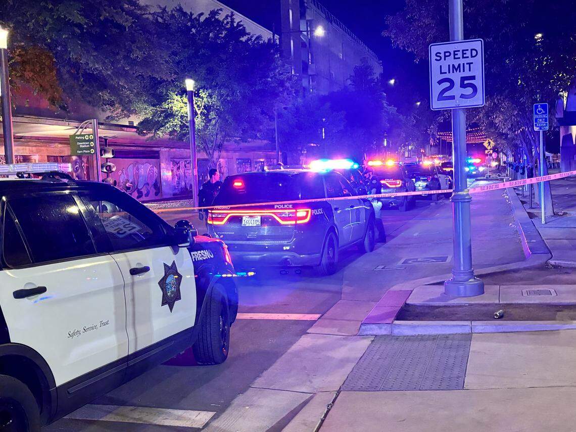 Large fight and two stabbings on Fulton Street in downtown Fresno ...