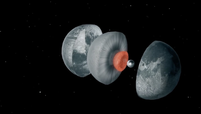 What would be found beneath the moon’s surface?