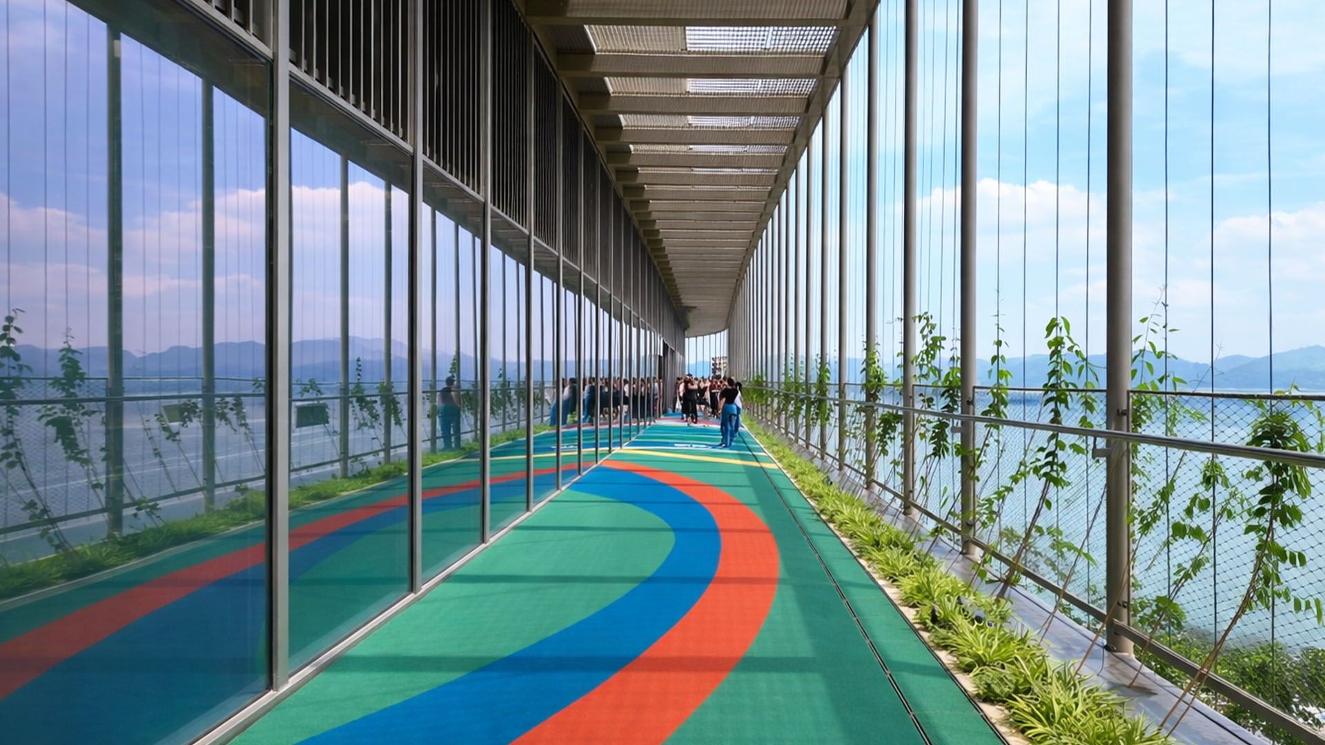 This modern mall secretly encourages walking with its beautiful track ...