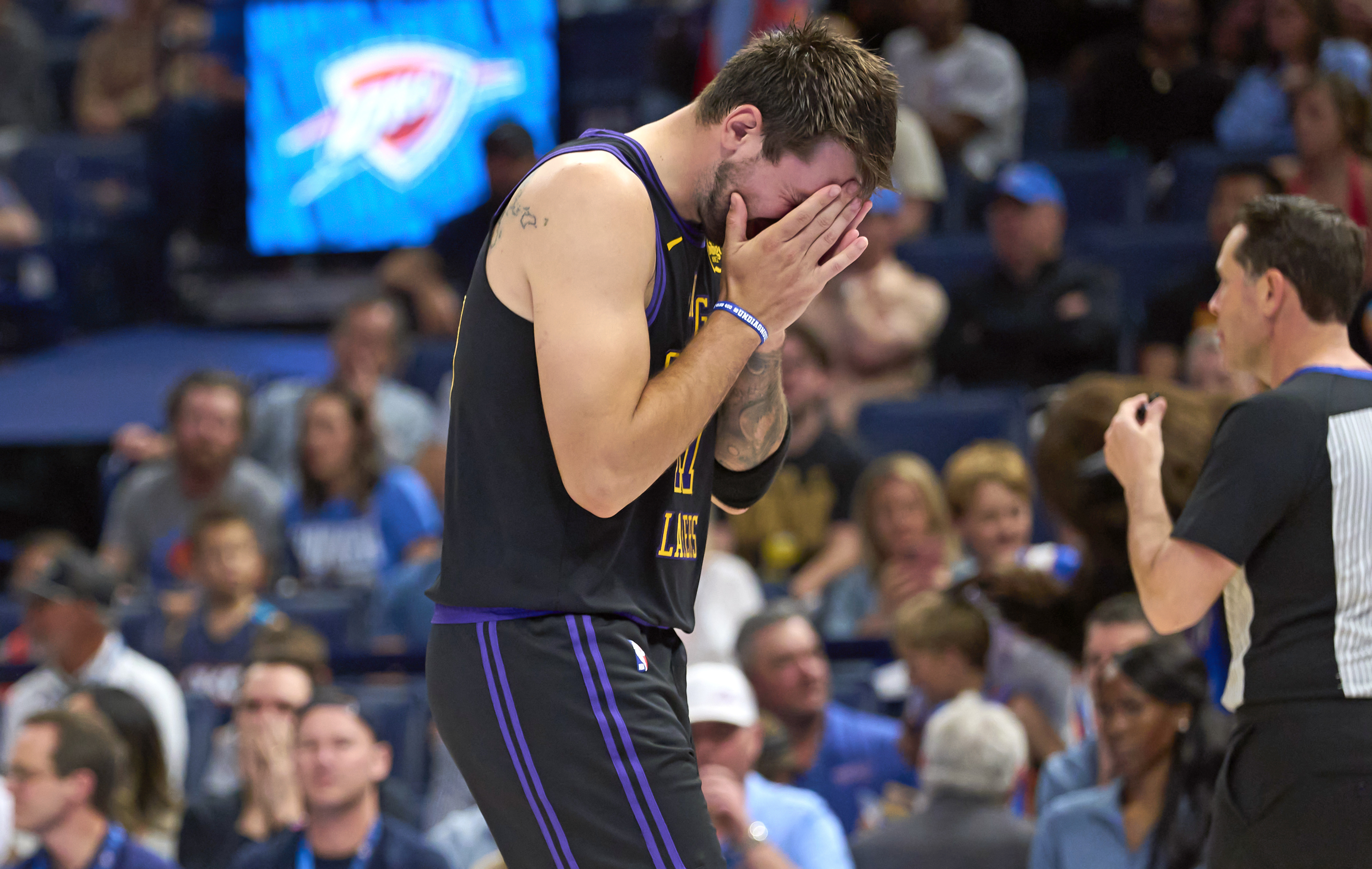 Lakers’ Luka Doncic dealt crushing blow after scary injury vs Thunder