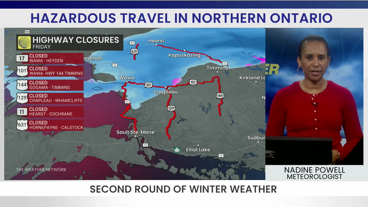 Hazardous travel in northern Ontario as second winter storm looms
