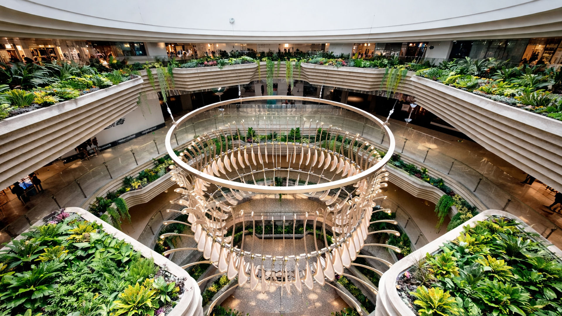 Discover a China mall with a stunning circular light display inside