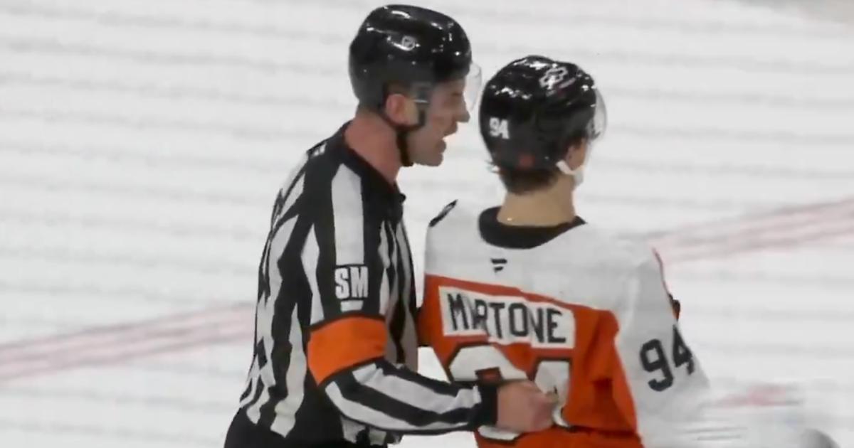 Referee in hot water after heated exchange with Flyers rookie caught on ...
