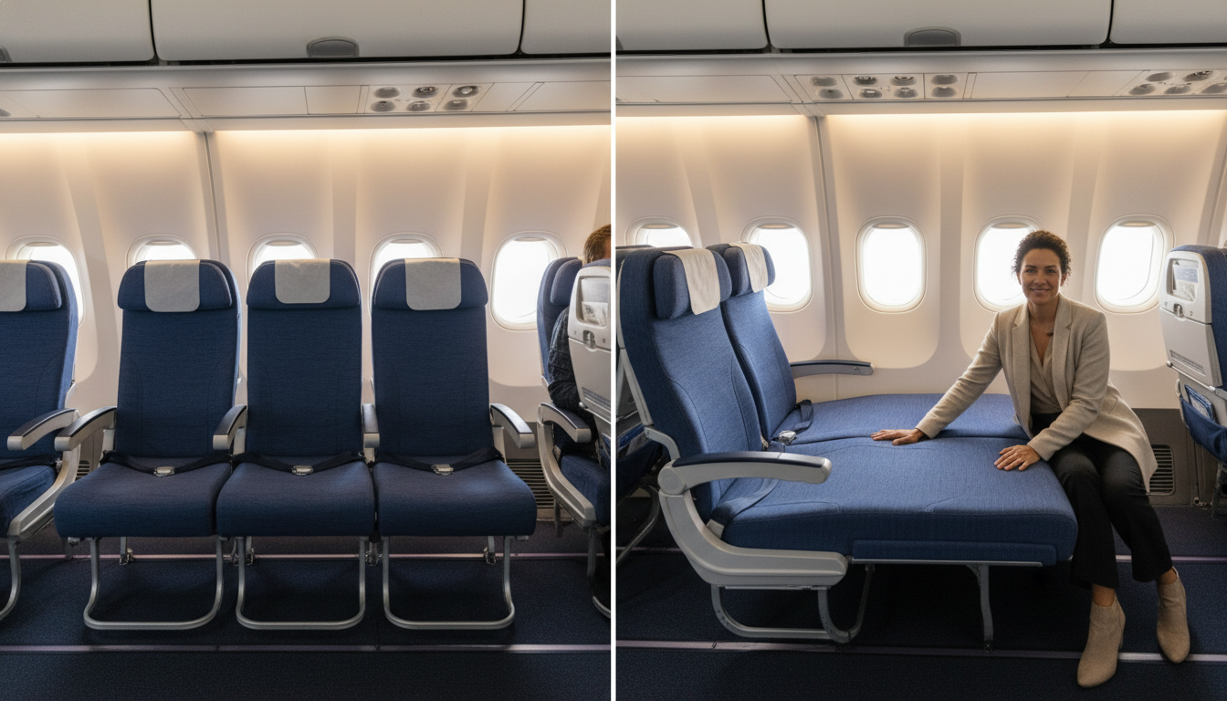 United Airlines introduces ‘Relax Row’ economy seats that convert into ...