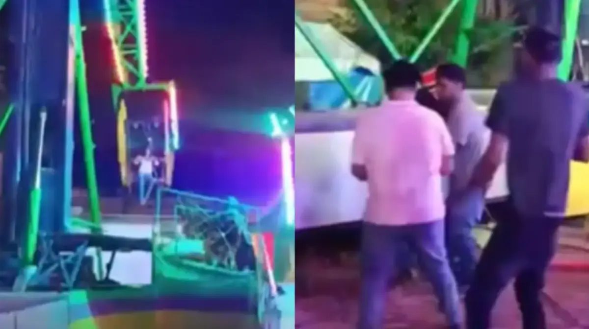 Video: joven sale proyectada de juego mecánico en feria de Guerrero