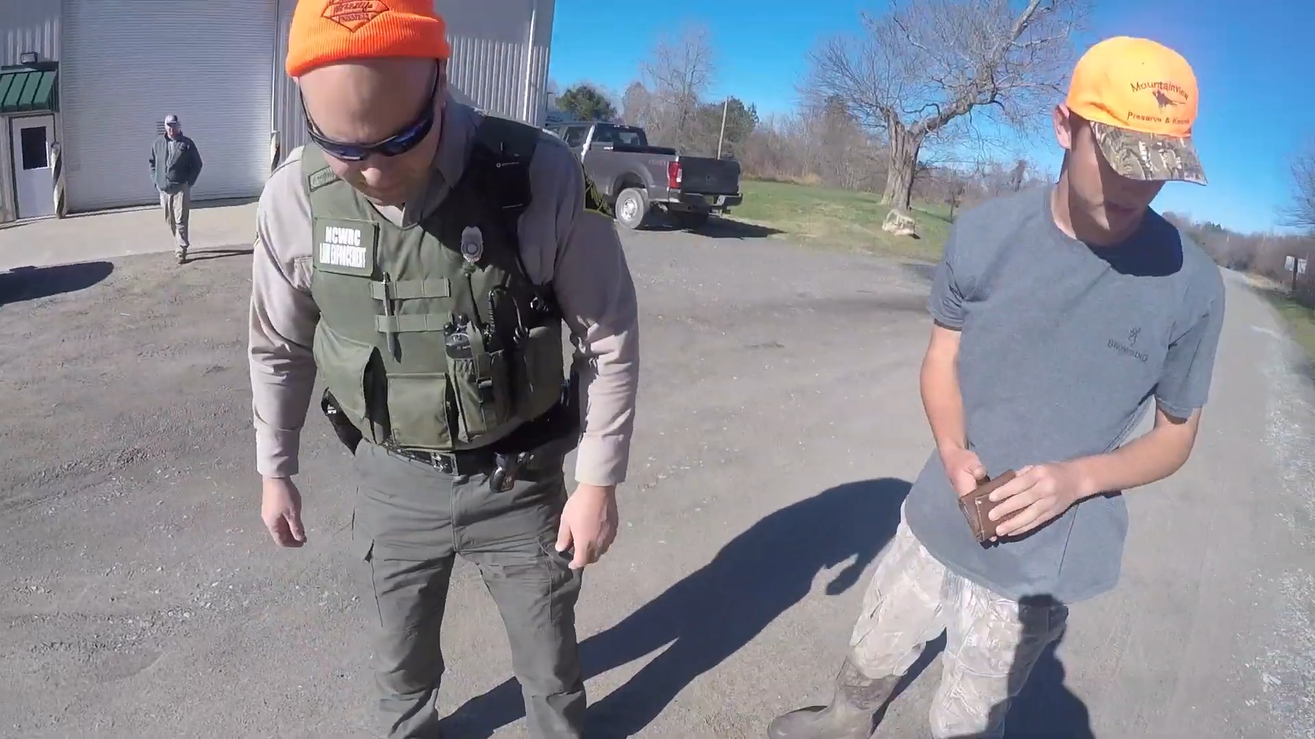 Hunting peacefully until a game warden appeared